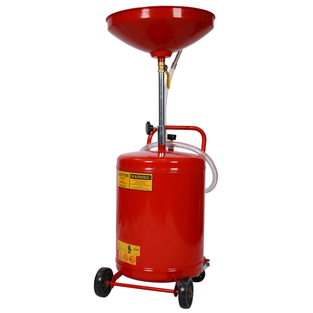 Portable Oil Drain Tank, 18 Gallon Large Capacity Air Operated Fluid ...