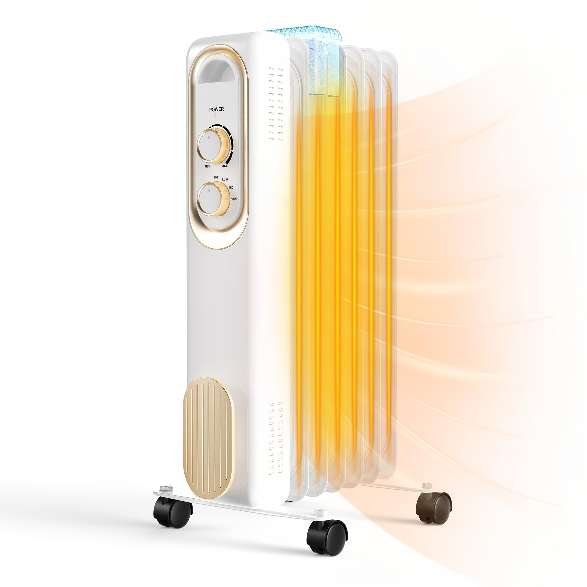 Portable Oil Filled Heater, 1500W with Adjustable Thermostat, Suitable ...