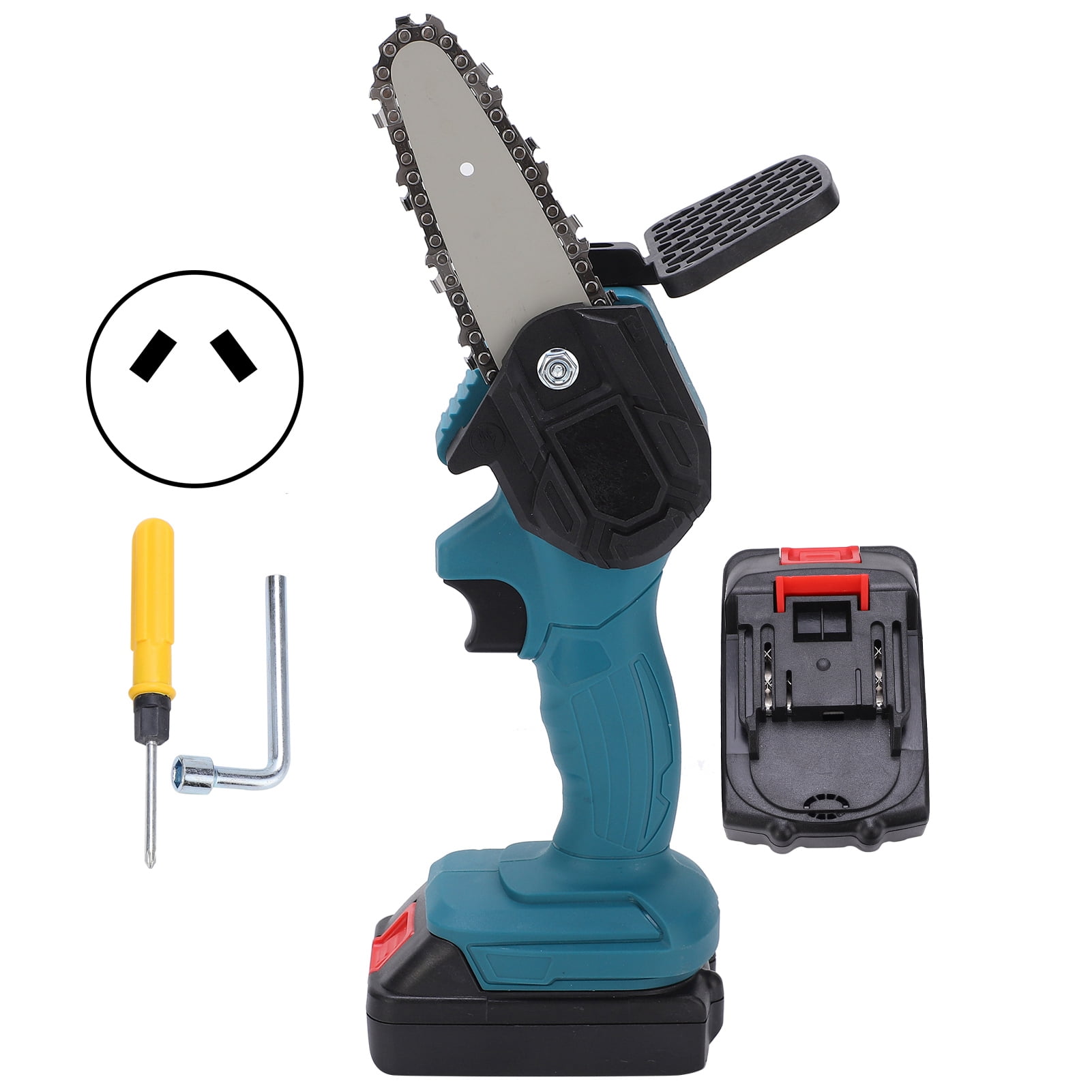 Portable, One-Handed Trimming Electric Chainsaw with Brush, AC100-240V ...
