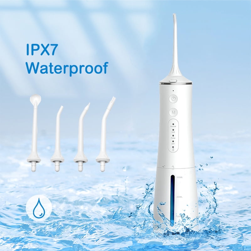 Portable Oral Irrigator with Travel Bag Dental Water Jet Water Pick Mouthwasher 5 Modes 300ml ...