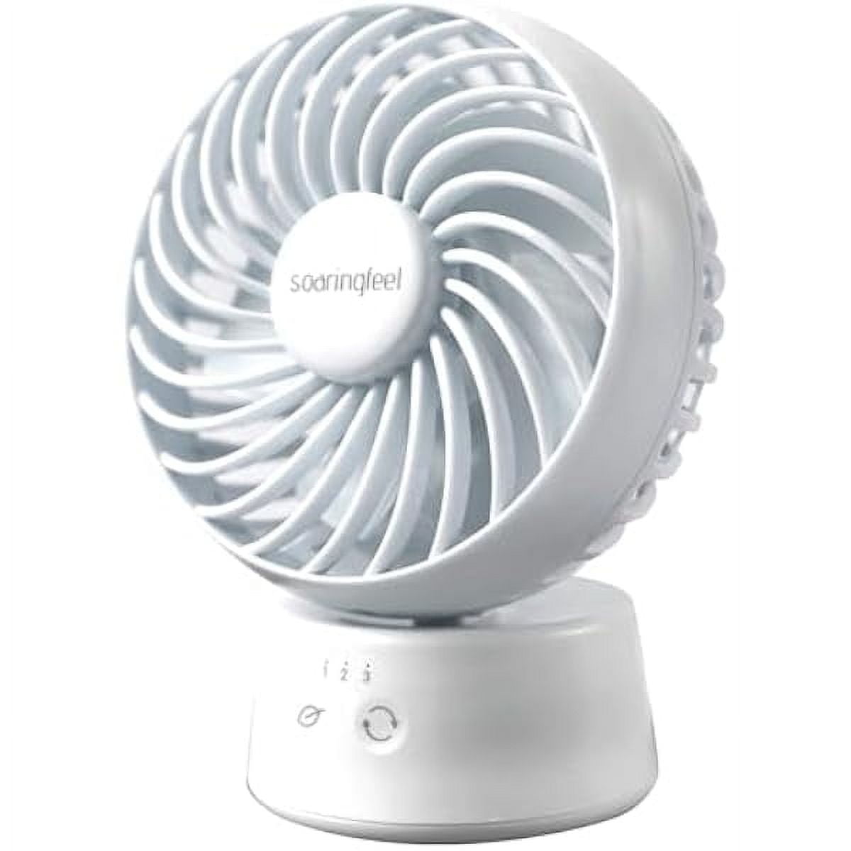 Portable Handheld Table Fan Small Oscillating Fans Rechargeable 3.5 ...