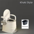 Portable Outdoor Camping Toilet with Lid and Ergonomic Back Support ...