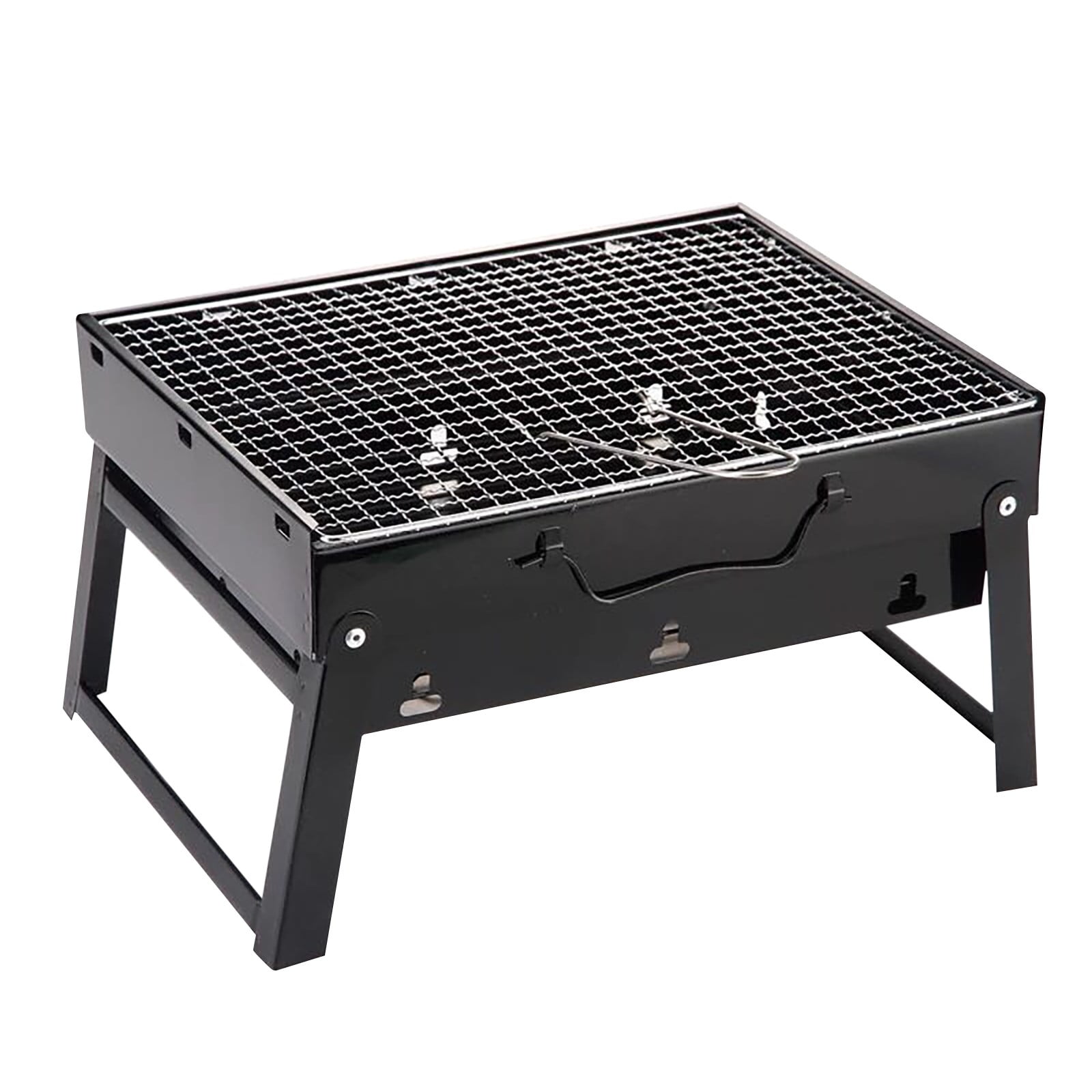 Portable Outdoor Charcoal Barbecue Grill, Compact BBQ Rack for Camping ...