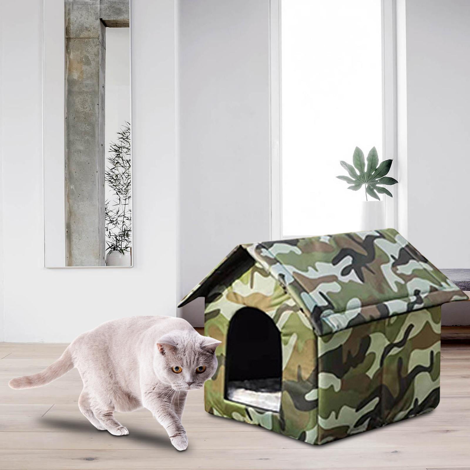 Insulated Outdoor Warm House for Cats, Kitty Cabin Bed, Shelter for ...