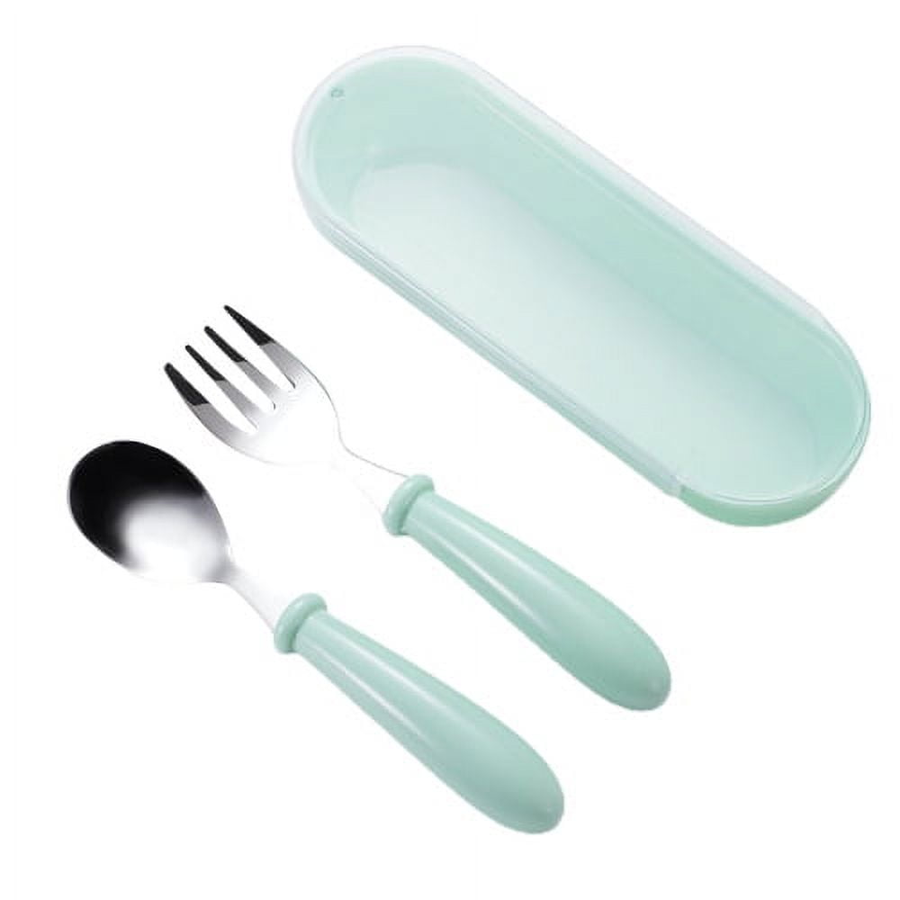 Portable Outdoor Flatware Set with Case 2 PCS锛孲tainless Steel Fork ...