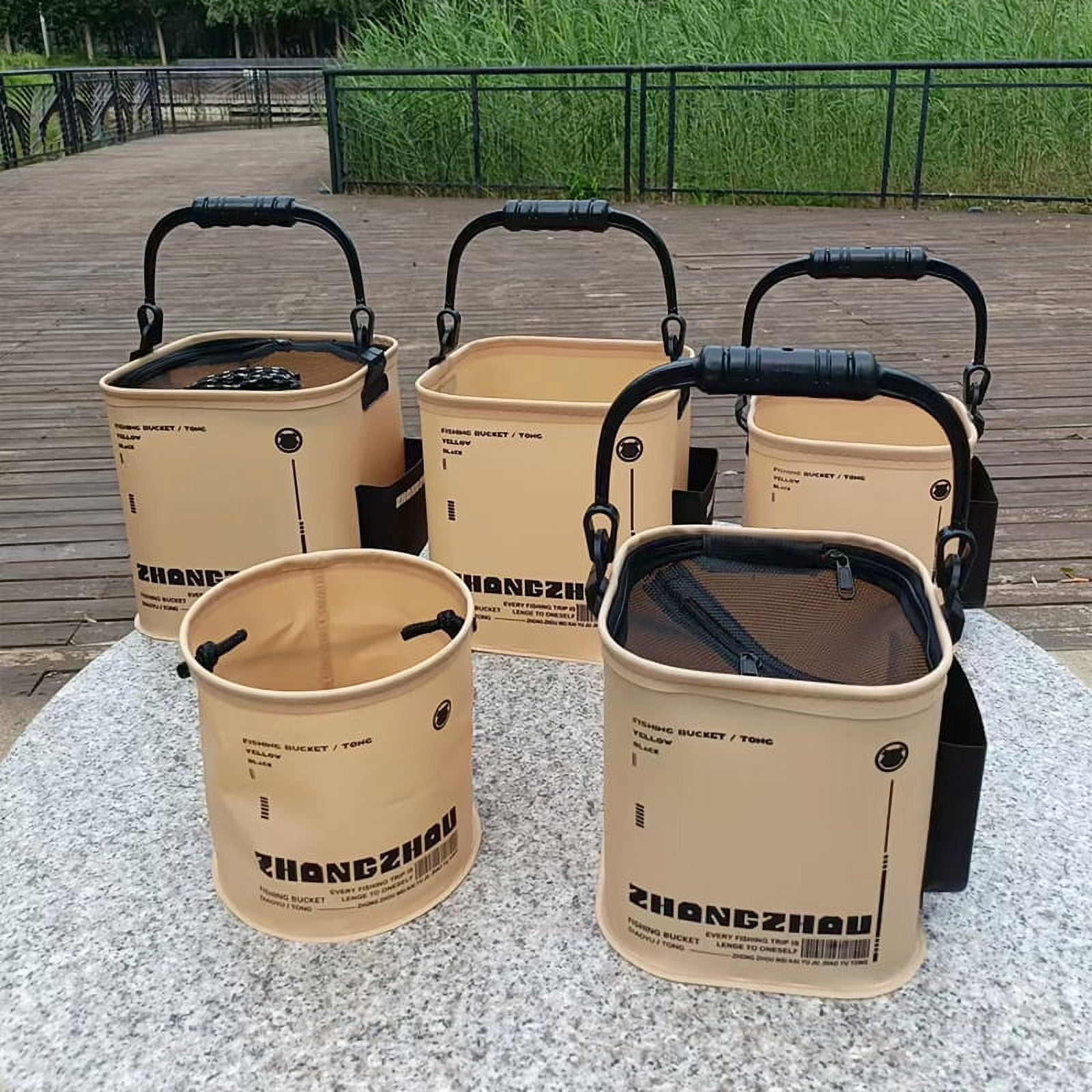 Portable Outdoor Foldable Fishing Bucket: Ultimate Live Fish Holder ...