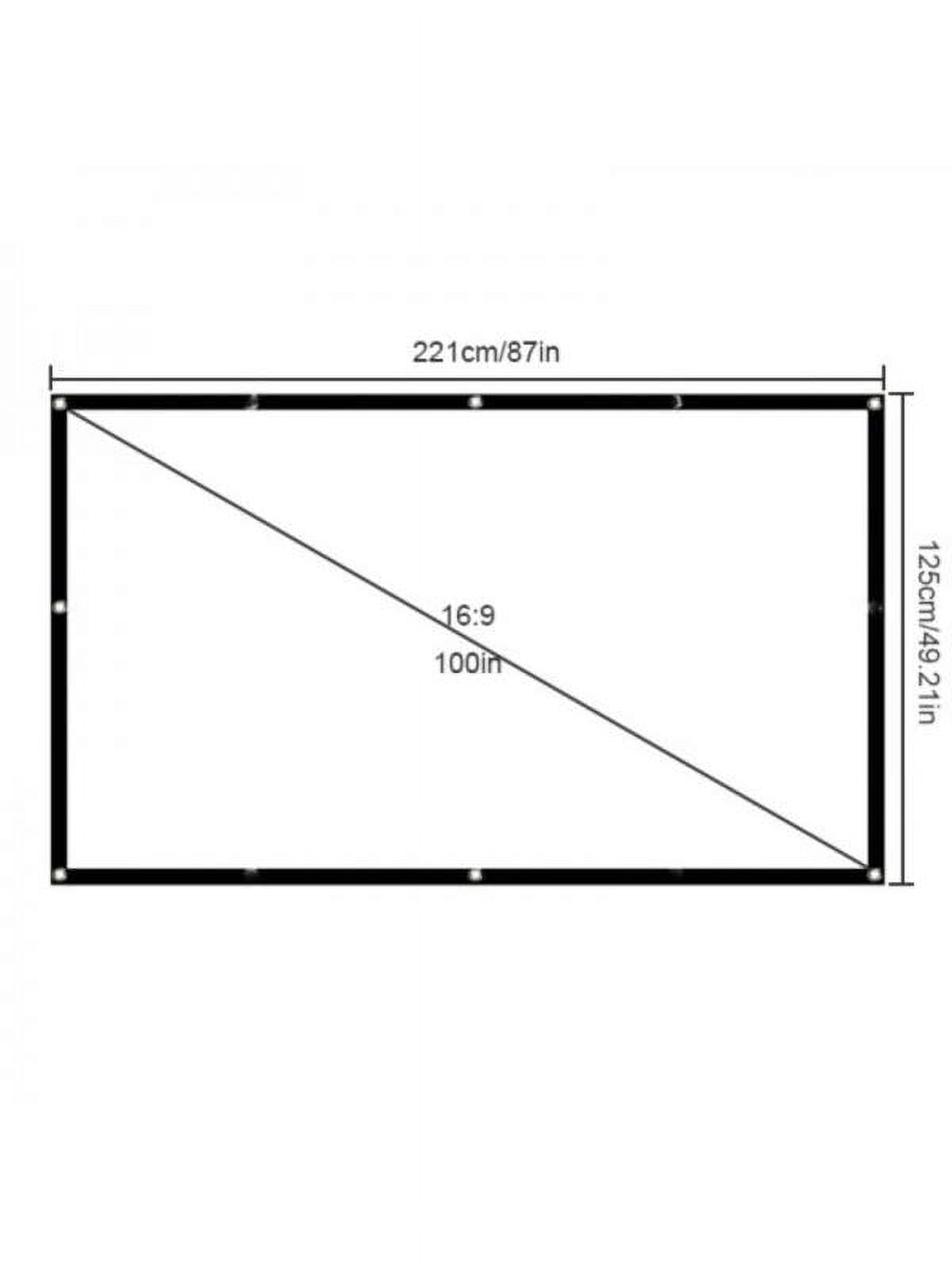 Portable Outdoor Movie Screen, 100 inch 3D Projector Screen Frame ...