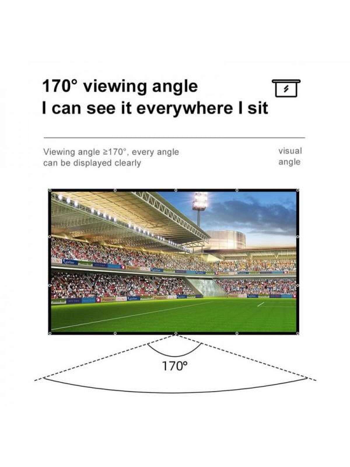 Portable Outdoor Movie Screen, 60 inch 3D Projector Screen Frame ...