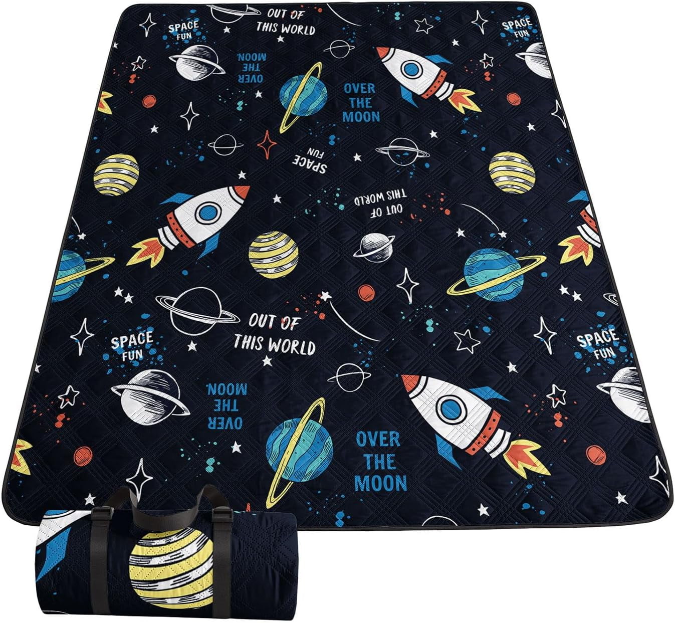 Portable Outdoor Picnic Blanket Waterproof Ultrasonic Picnic Mat with ...