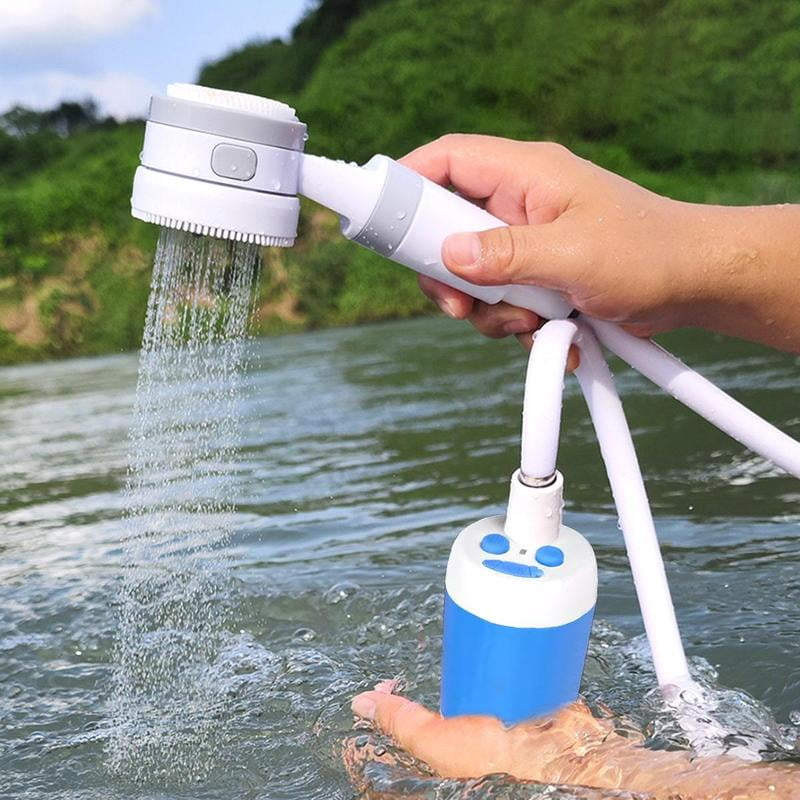 Portable Outdoor Shower Head, Battery Powered Handheld Camping Shower ...