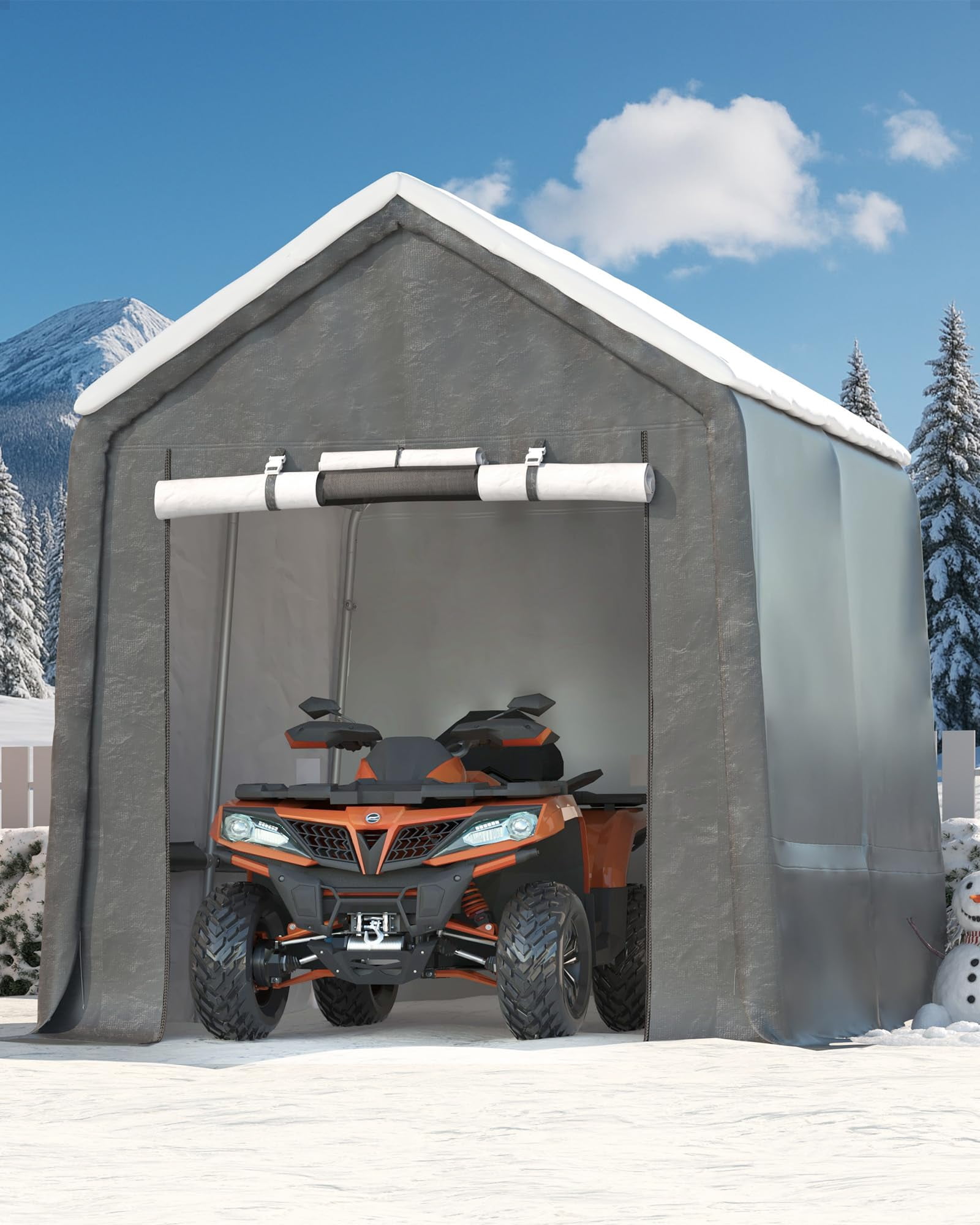 Portable Outdoor Storage Shed,10x10FT Bike Storage Outside Storage with ...