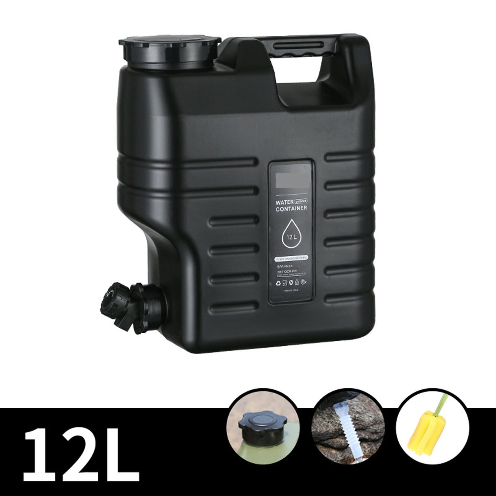 "Portable Outdoor Water Storage Container Green/Khaki/Black PE Water ...