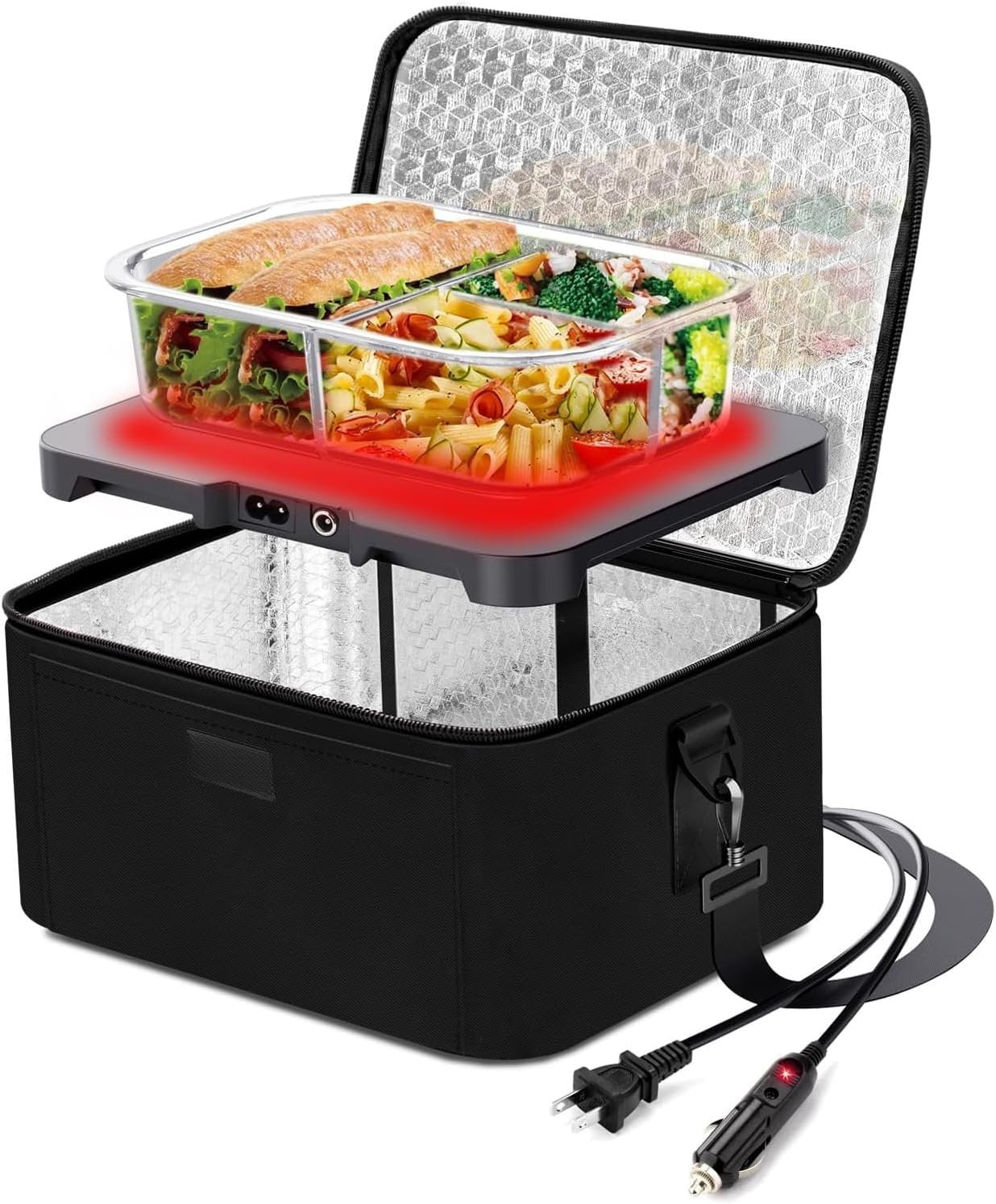 Portable Oven, Lunch Box Heater - 12V/24V/110V Warmer - Mini Personal ...