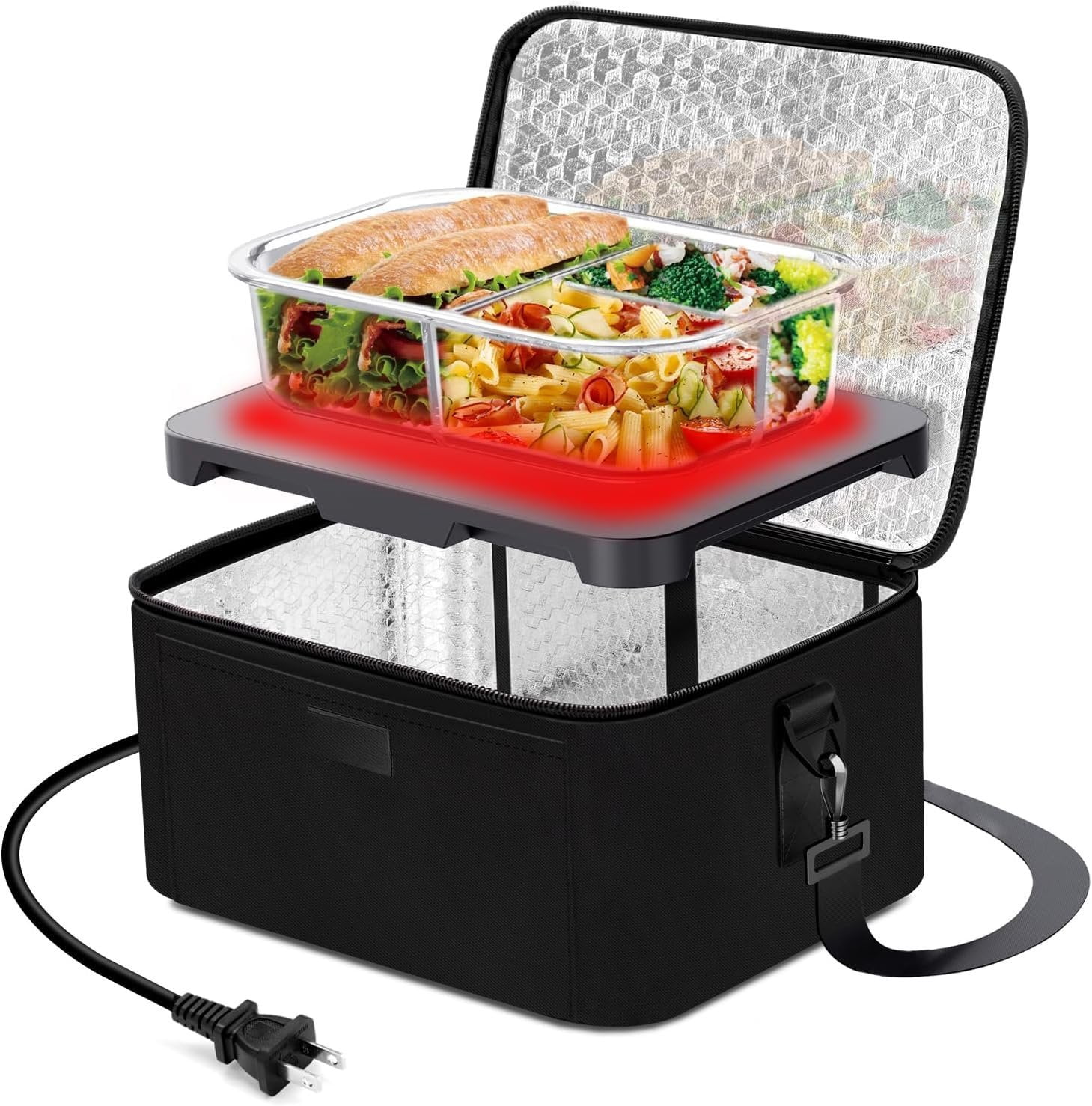 Portable Oven Lunch Box Heater - 80W Heated Lunch Box Warmer for , Work ...