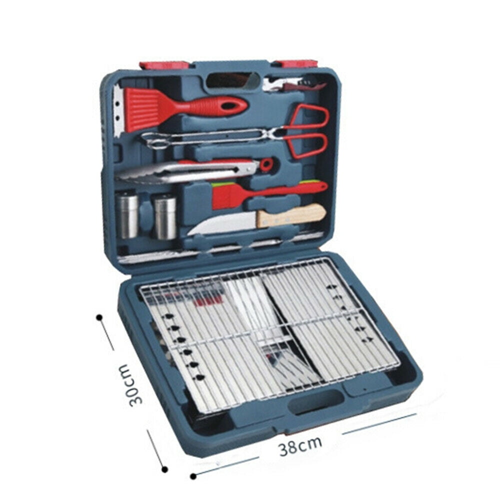 Portable Oven Set Outdoor Folding Barbecue Grill Hibachi Grill Charcoal ...