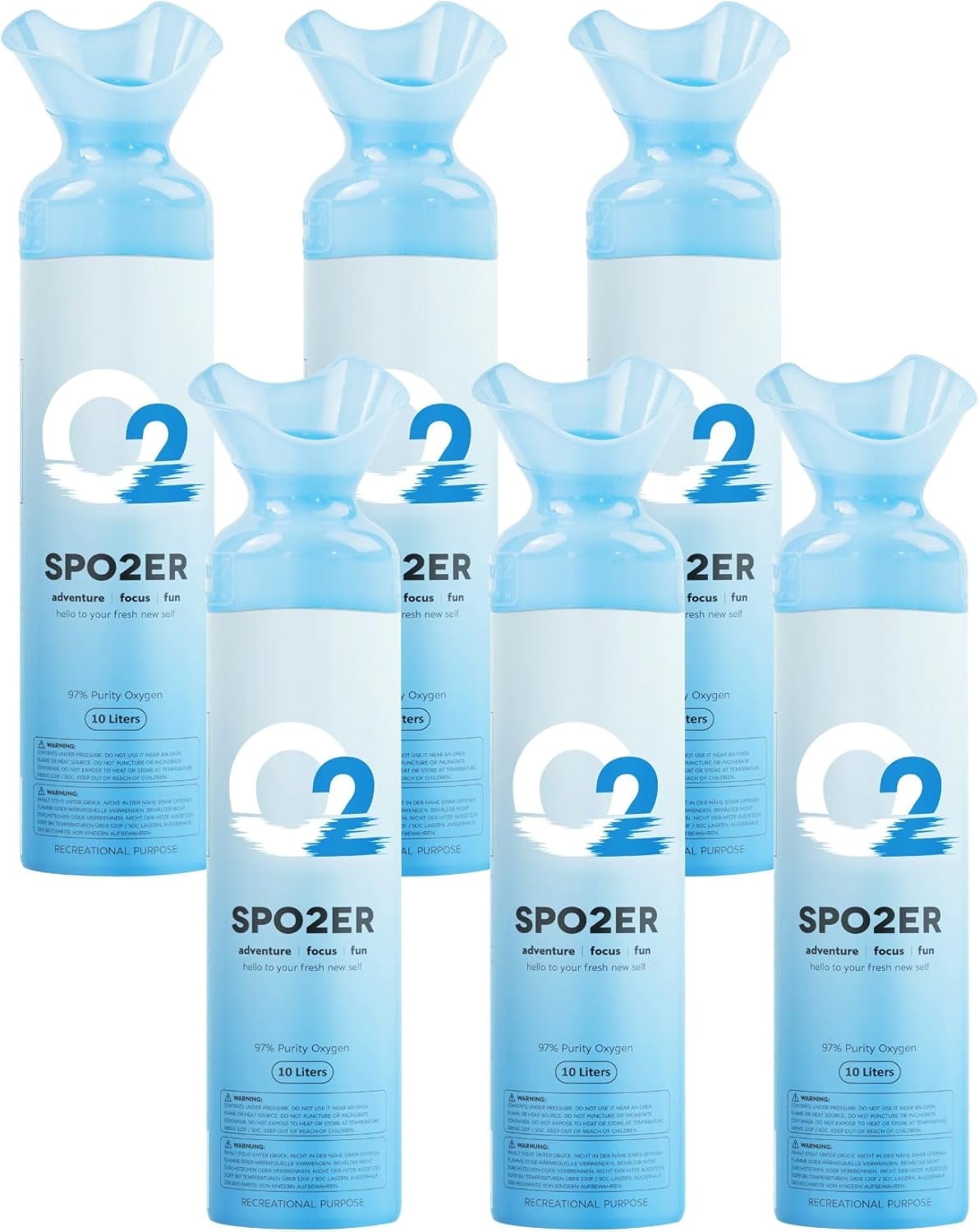 Spozer Oxygen Can - 97% Pure O2, 10L Oxygen Cylinder Portable for ...