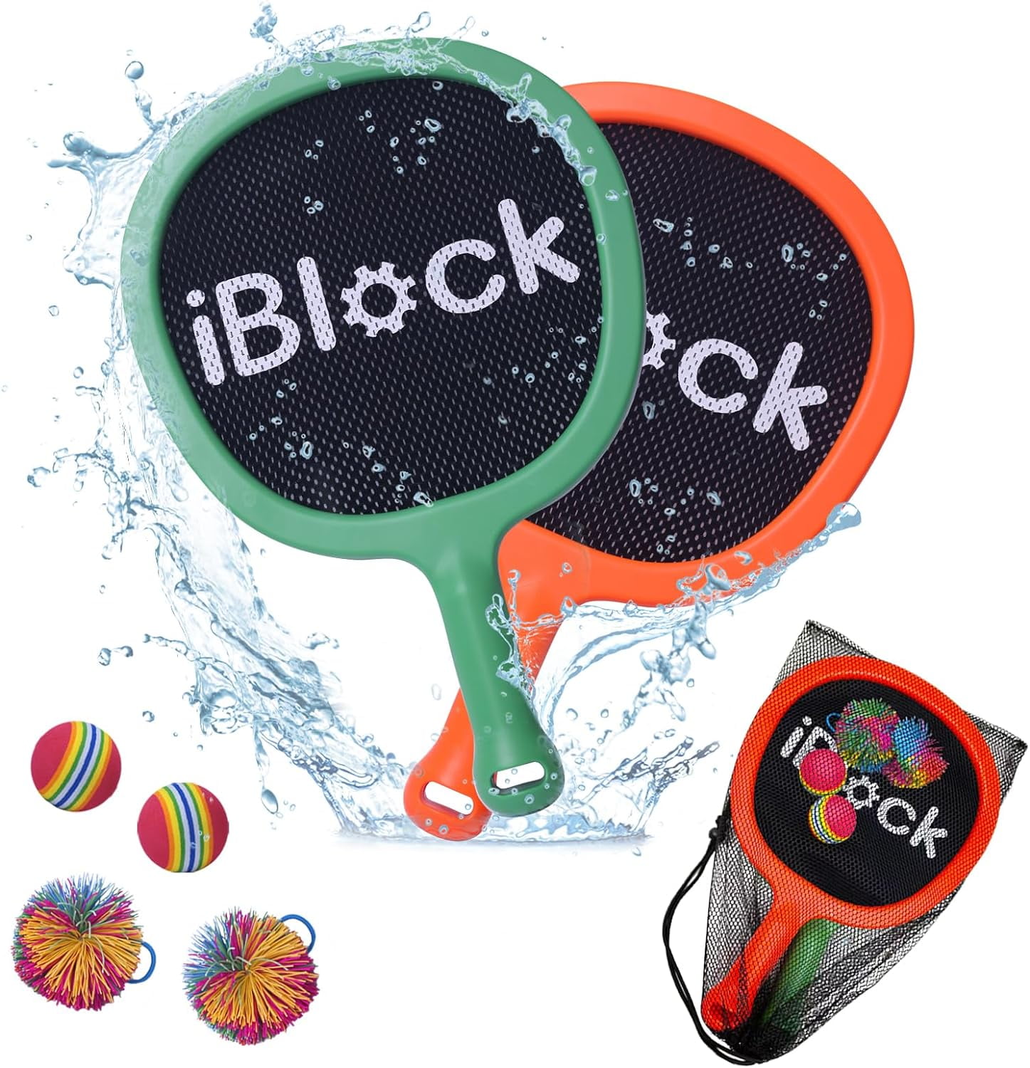 Portable Paddles and Bouncy Balls Set for Kids, Teens, Adults - Indoor ...