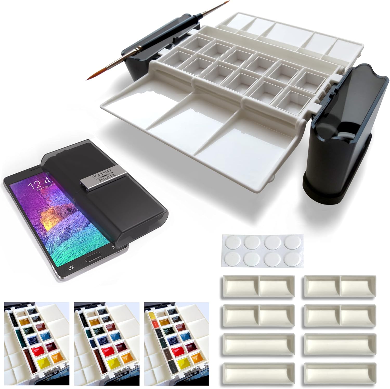 Portable Painter Classic Palette + Expansion Pans (8) – Carry Up to 18 ...
