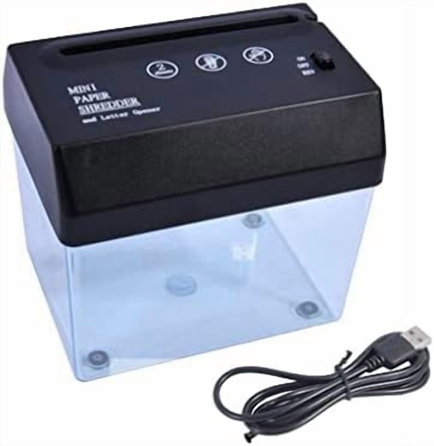 Portable Paper Shredder USB Mini Paper Shredder with Letter Opener ...
