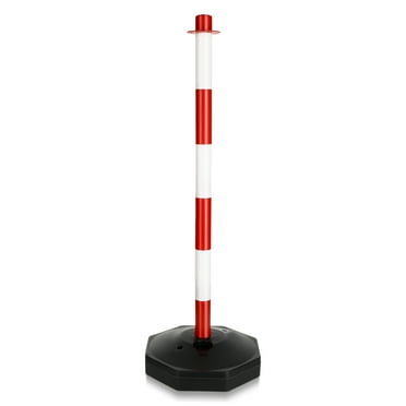 SKYSHALO Traffic Delineator Post Cones, Adjustable Height Fillable Base ...