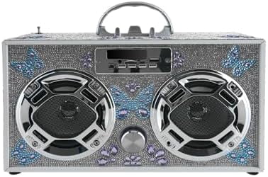 Portable Party Speaker: Retro Boombox with Bluetooth, LED Light Show ...