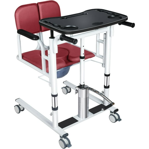 Portable Patient Lift Chair for Elderly, Hydraulic Adjustable Height ...