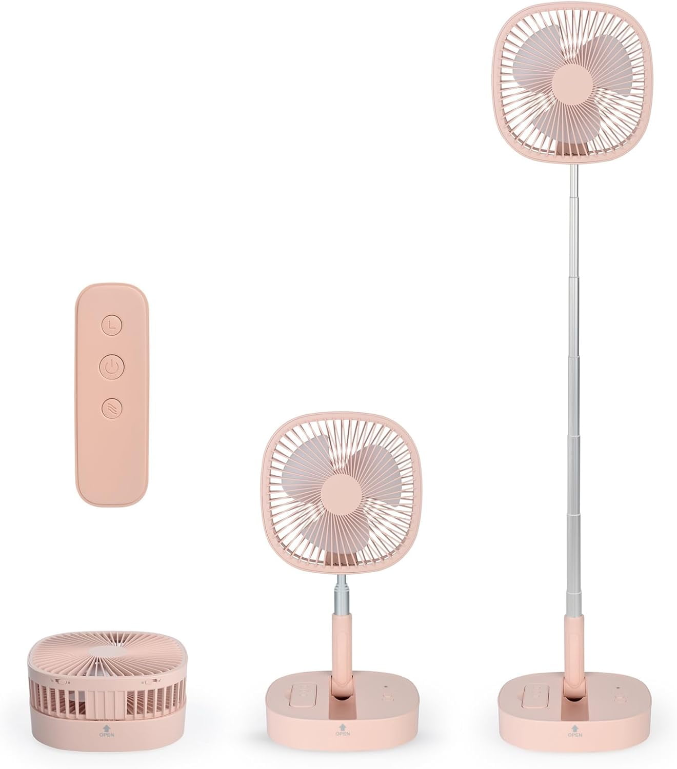 Portable Pedestal Fan - Foldaway Standing Fan Foldable Desk Fan, Use ...