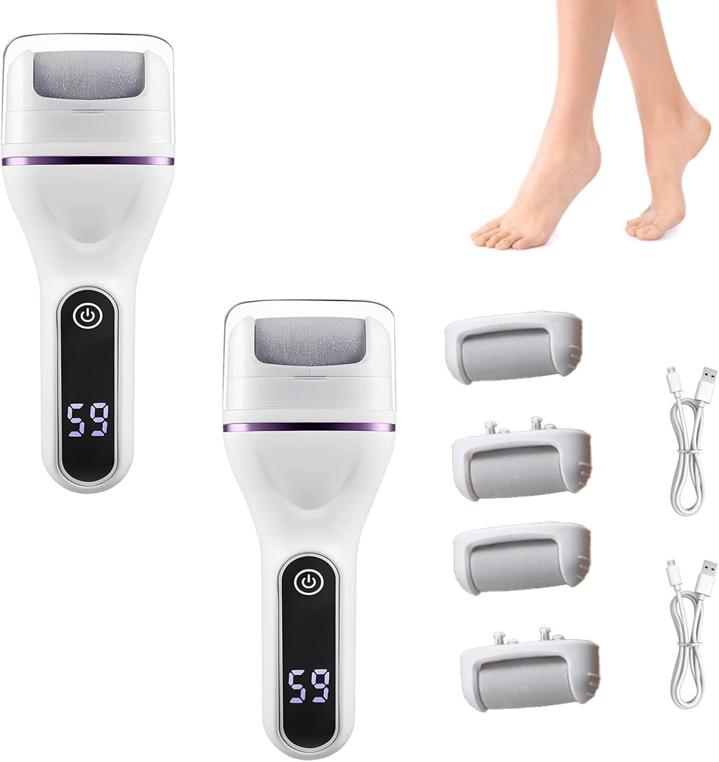 Portable Pedicure Tool Kit for Feet Care, Digital Display Callus ...