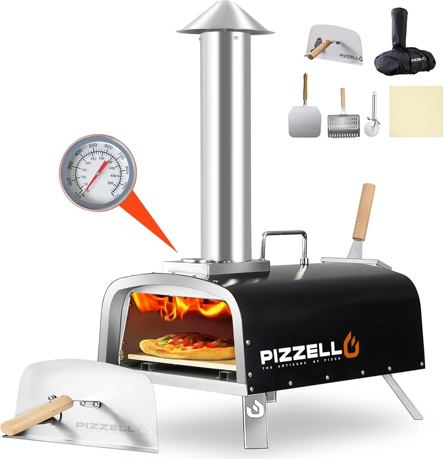 Portable Pellet Pizza Oven Outdoor Wood Fired Pizza Ovens Included ...