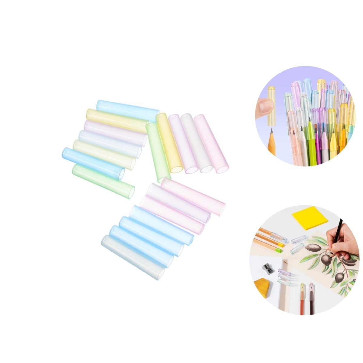Portable Pencil Caps,Reusablr Wooden Pen Tip Protector Cover for ...