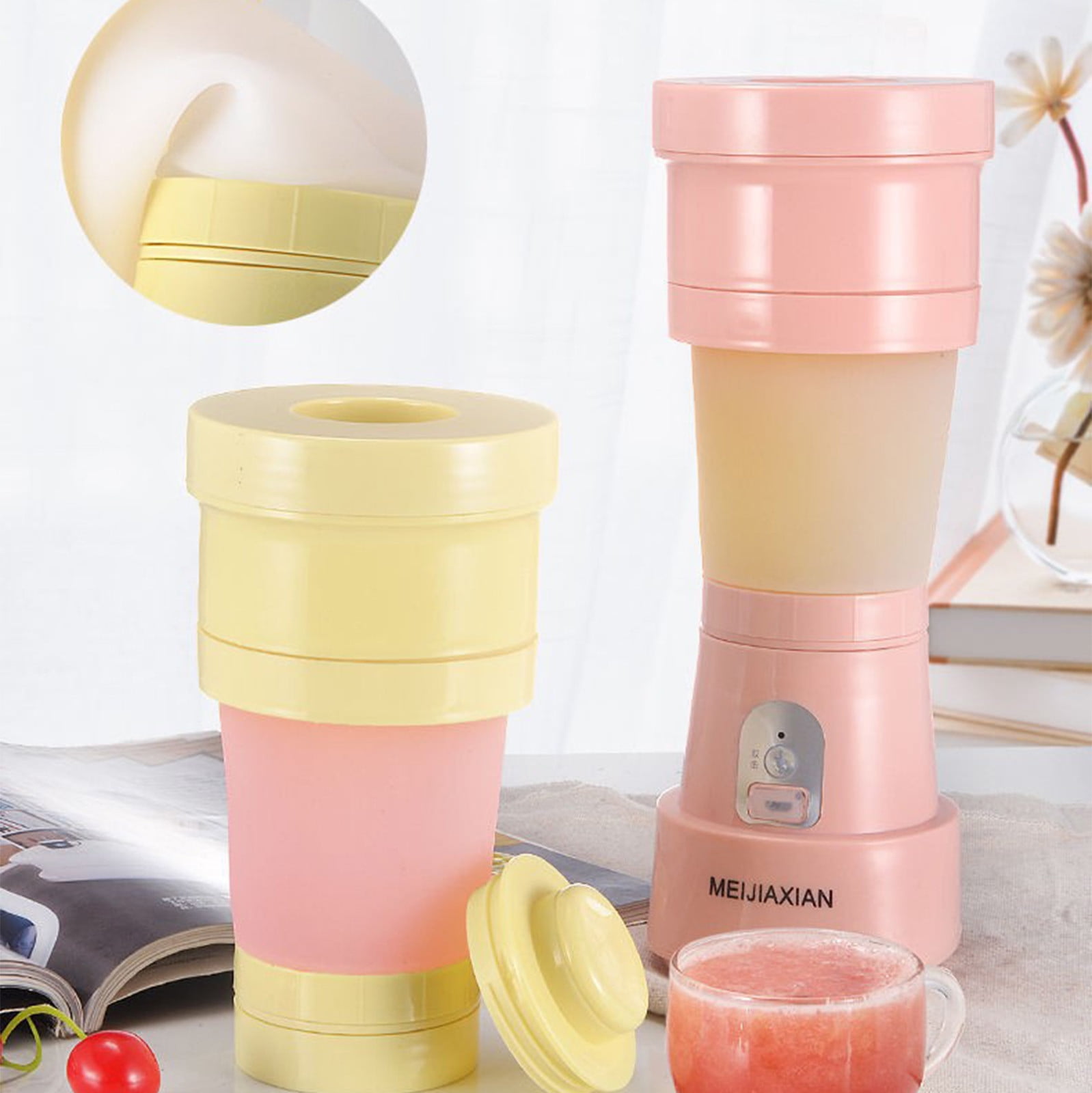 Portable Personal Blender, USB Rechargeable Fruit Juicer Mixer with 6 ...