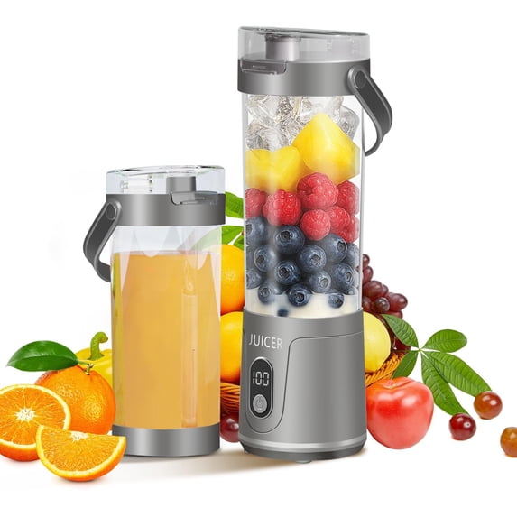 Portable Personal Electric USB Juicer，600ML Mini Blender Portable ...