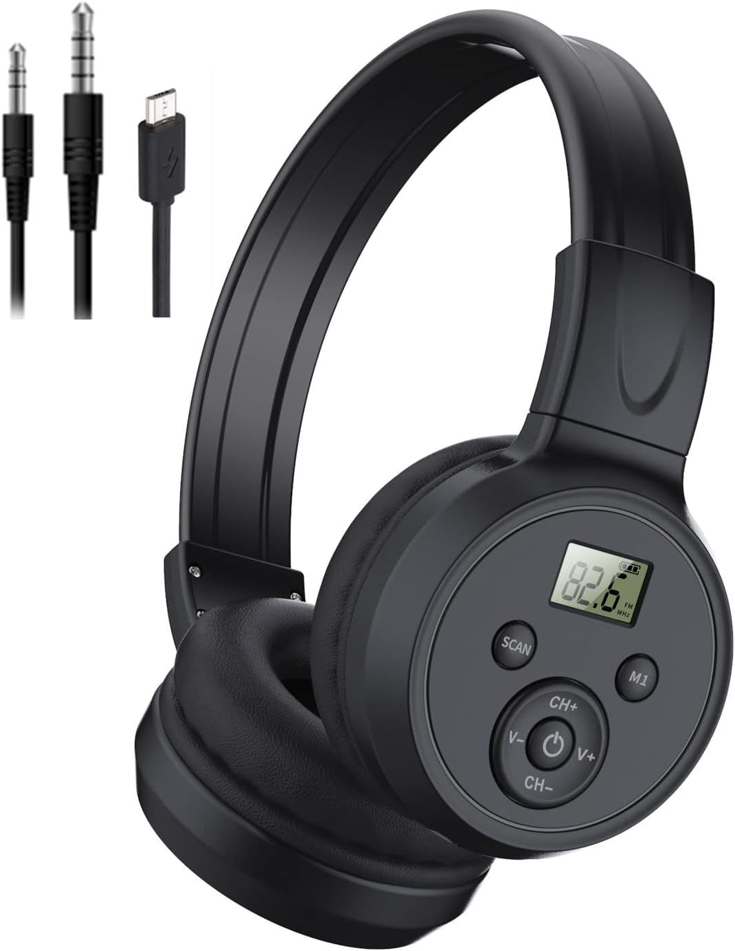 Portable Personal FM Radio Headphones FM Headset Radio Receiver for ...