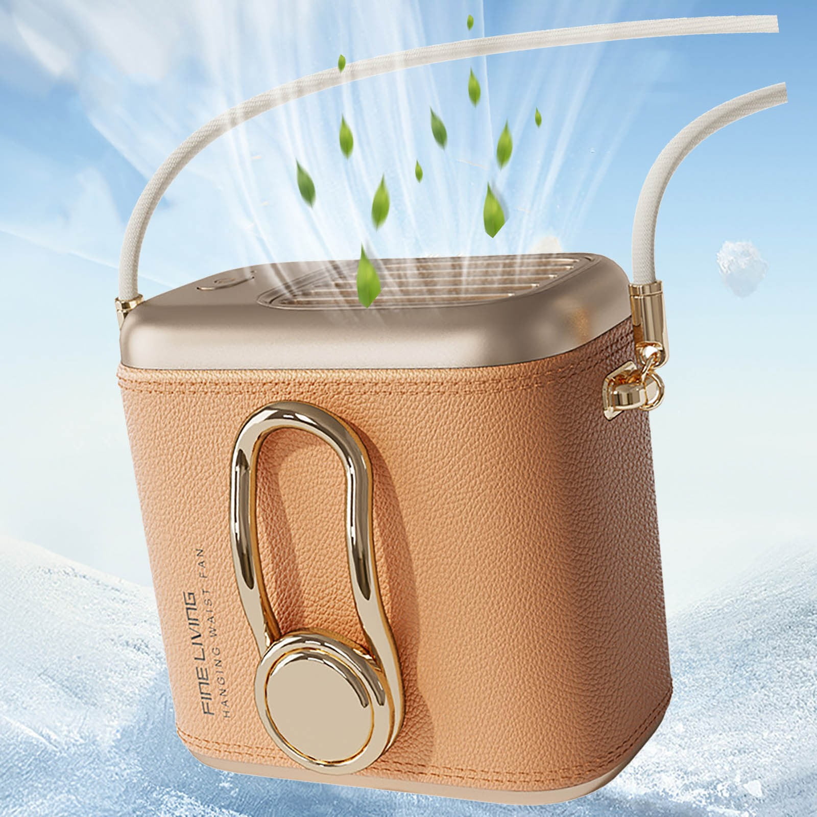 Portable Personal Waist Neck Rechargeable Fan, 3-Speed 4000mAh ...