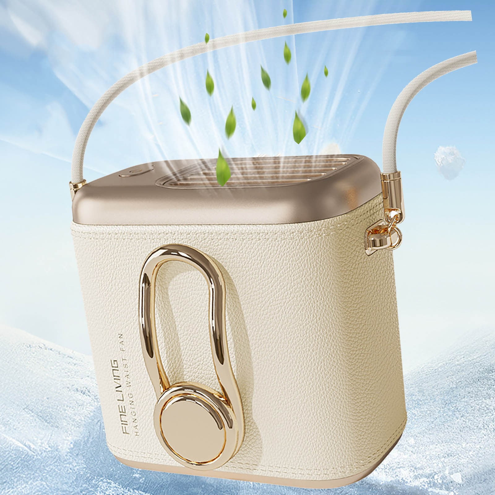 Portable Personal Waist Neck Rechargeable Fan, 3-Speed 4000mAh ...