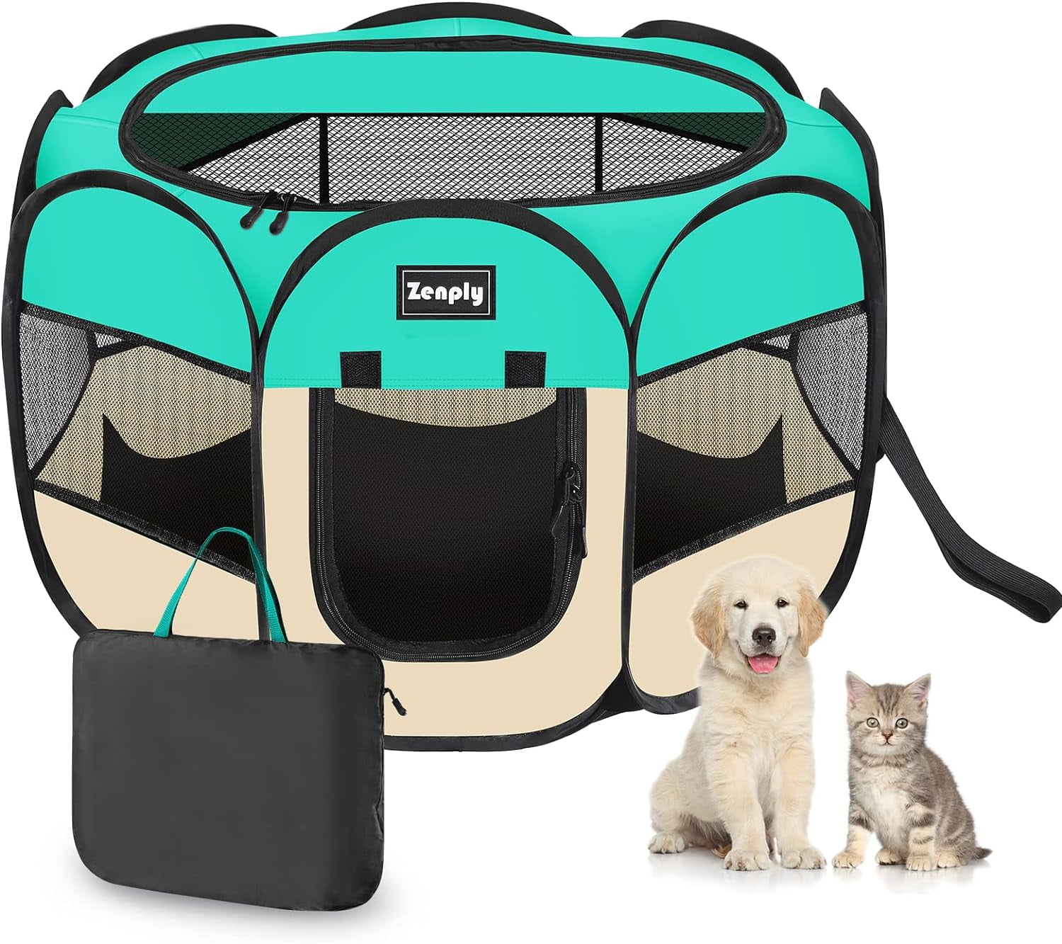 Portable Pet Dog Playpen, Pet Playpen Foldable Extra Heavy Duty Pop Up ...