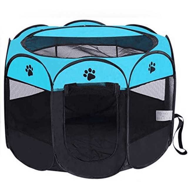 Portable Pet Playpen, Foldable Pop-up Dog Kennel Tent for Cat Puppy ...