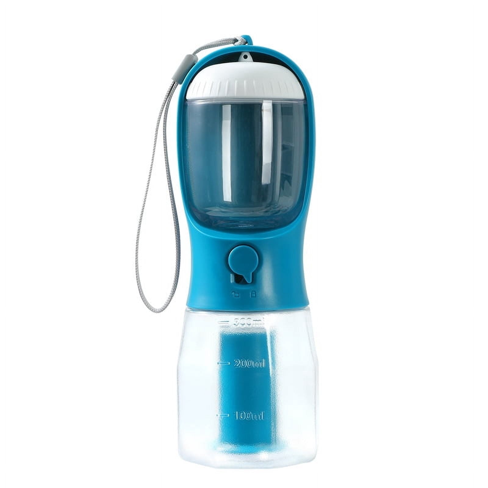 Portable Pet Water Bottle 3 in 1 - with Food Container and Poop Bag ...