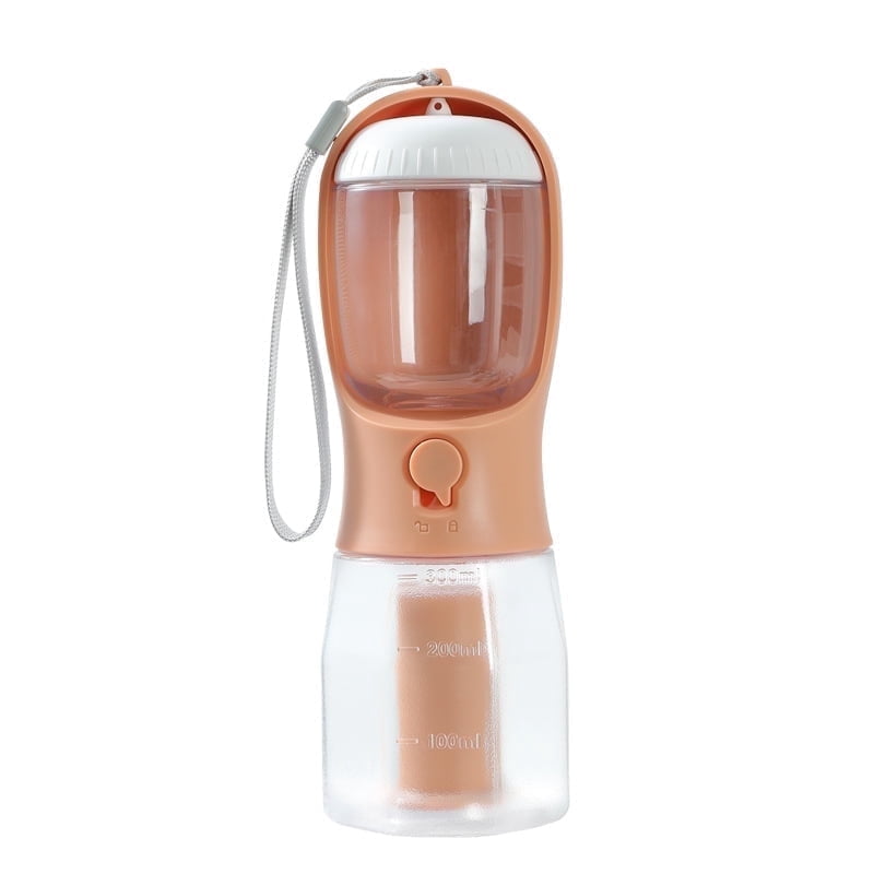 Portable Pet Water Bottle 3 in 1 - with Food Container and Poop Bag ...