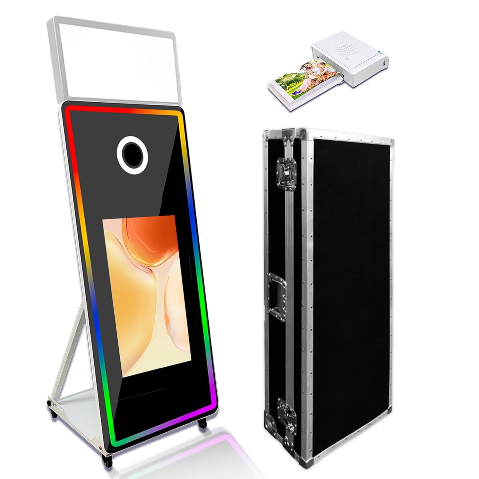 Portable Photo Booth Machine 65inch Mirror Magic Selfie Machine with ...