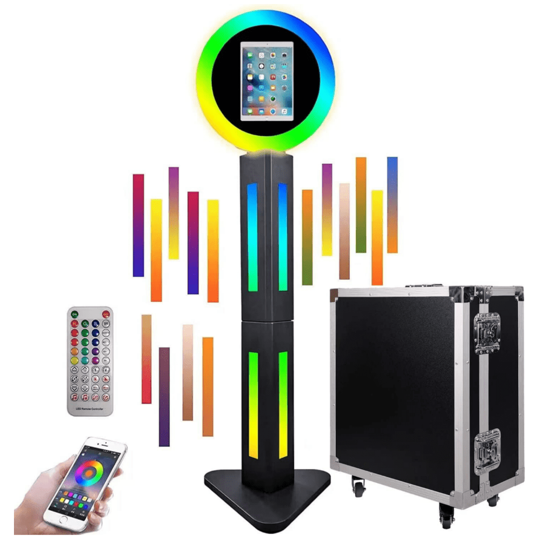 "Portable Photo Booth Shell for iPads 10.2-12.9"", APP Control RGB ...