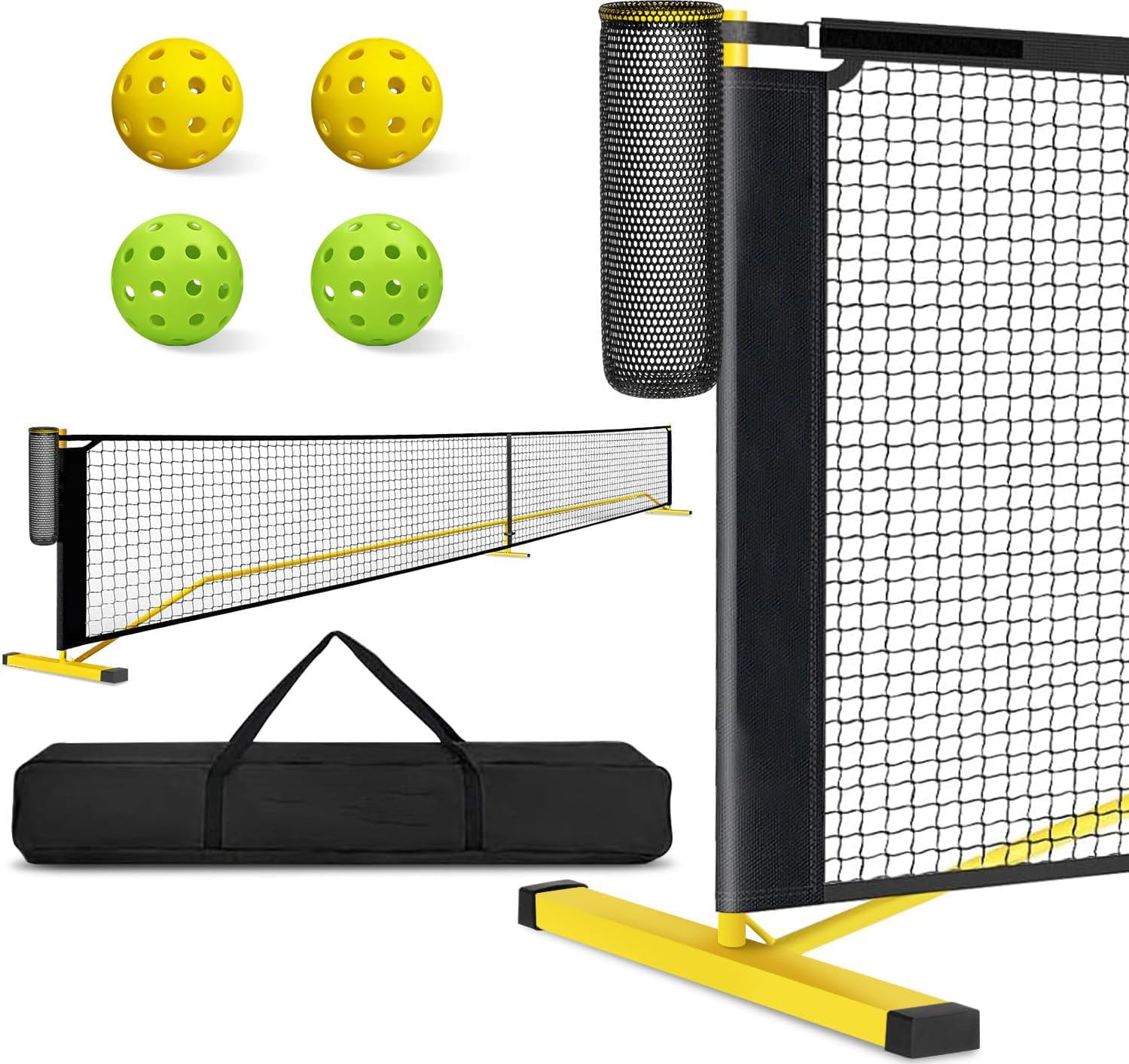 Portable Pickleball Net Set, 22 FT Regulation Size Pickle Ball Net with ...