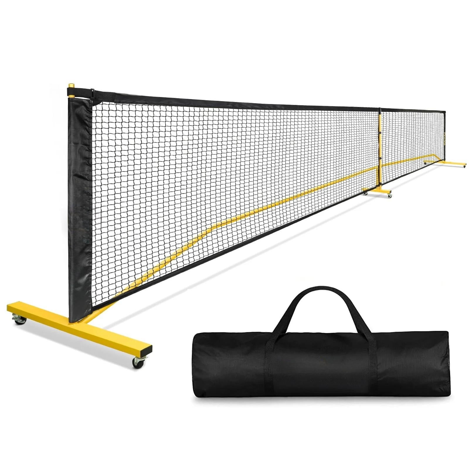 Portable Pickleball Net on Wheels, 22FT Pickleball Net for Backyard ...