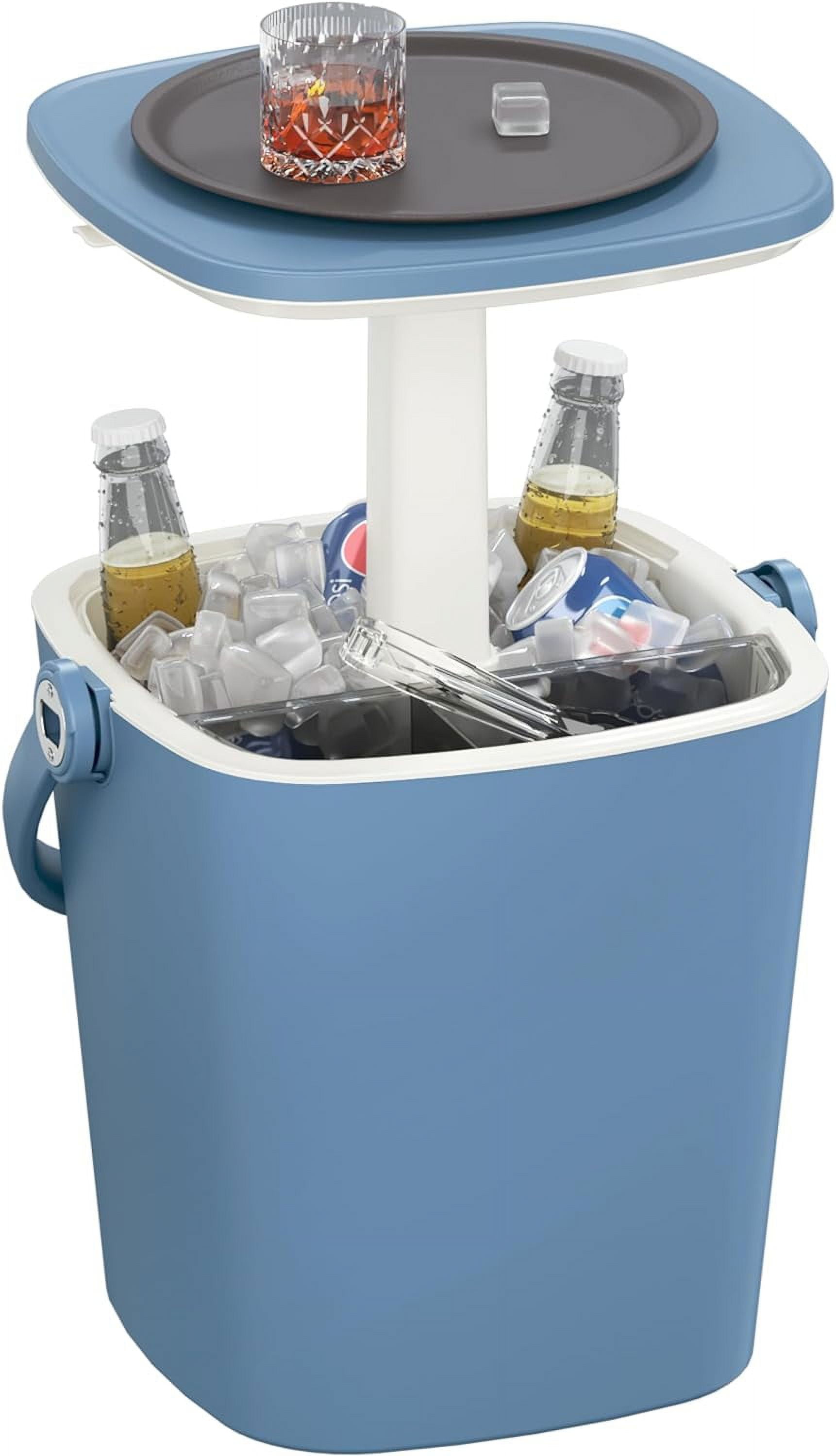 Portable Picnic Cooler Table 15 Liter Ice Buckets Go Bar, Cooler Table ...