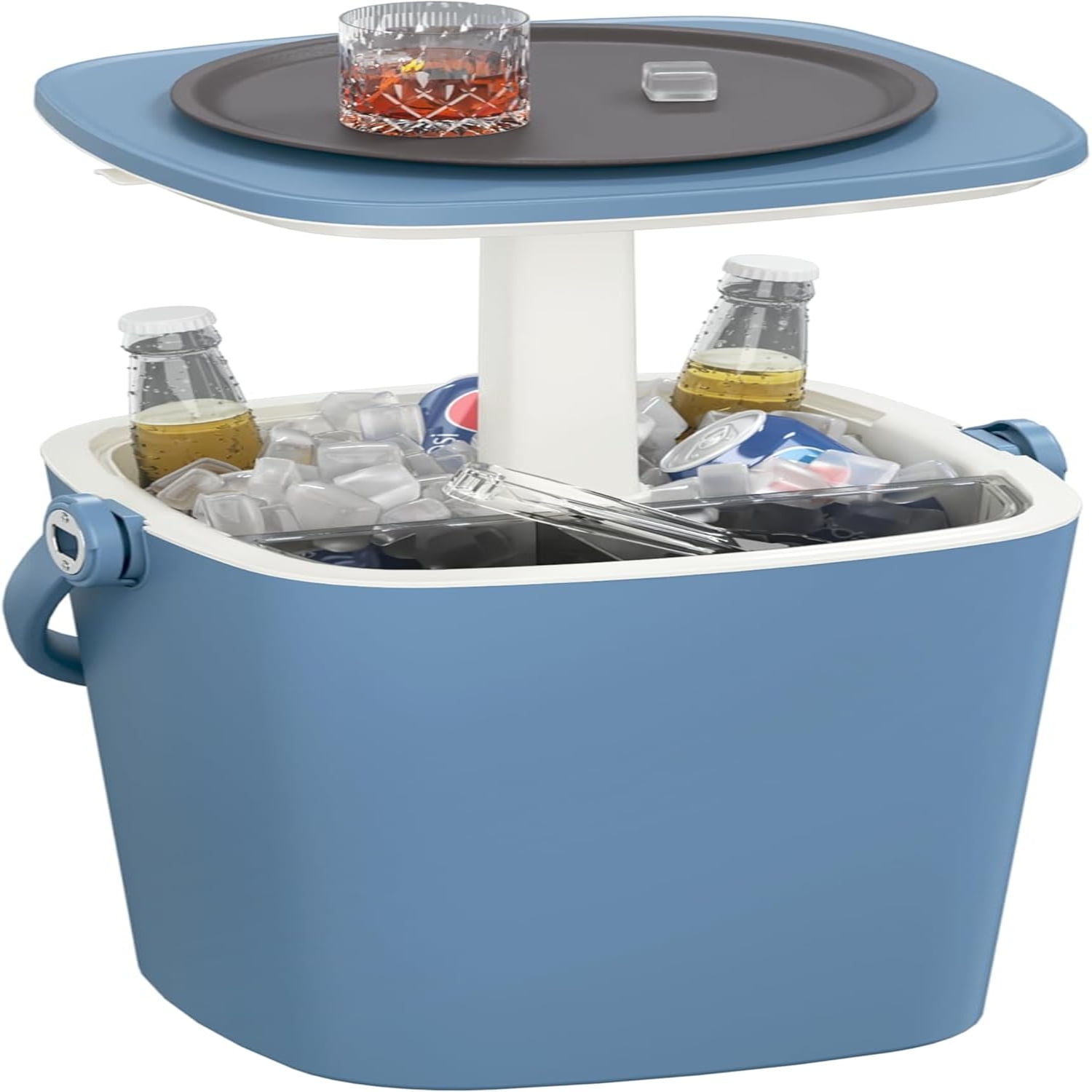 Portable Picnic Cooler Table 15 Liter Ice Buckets Go Bar Cooler Table ...