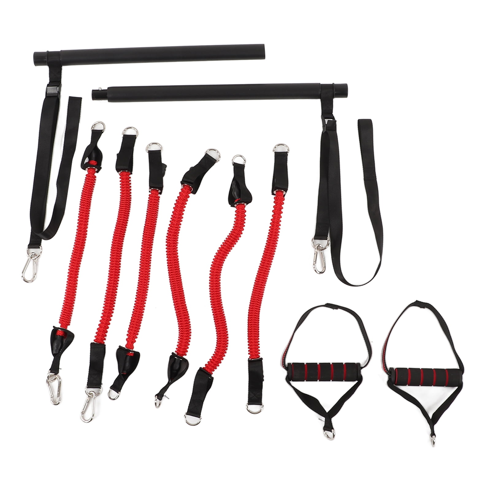 Portable Pilates Bar Kit with Adjustable Resistance Band Yoga Exercise ...