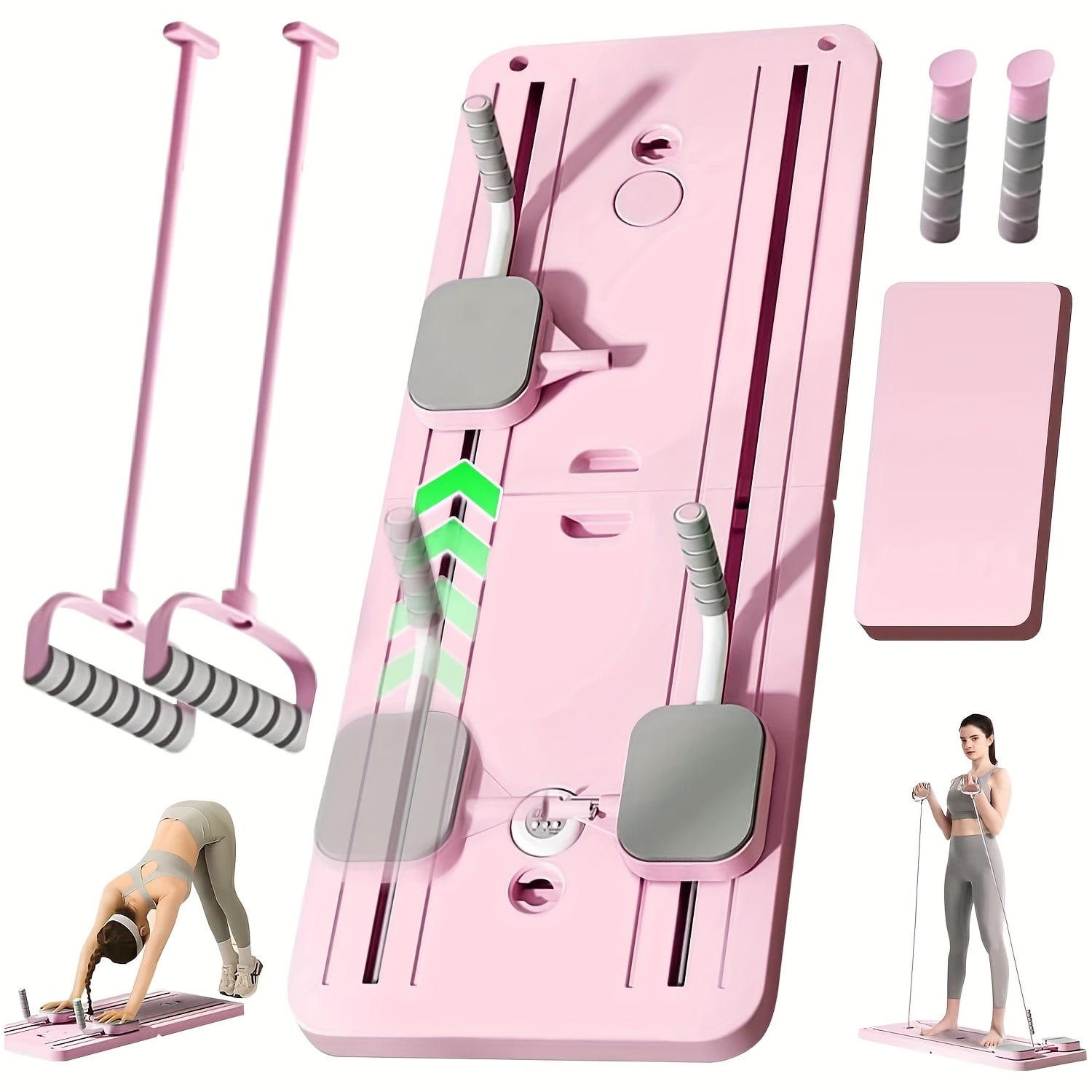 Portable Pilates Reformer Machine & Board - Home Workout Equipment for ...