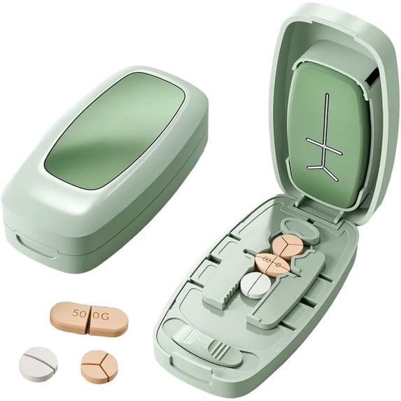 Portable Pill Cutter, 2026 Adjustable 1/2 1/4 Pills Cutter and Splitter ...