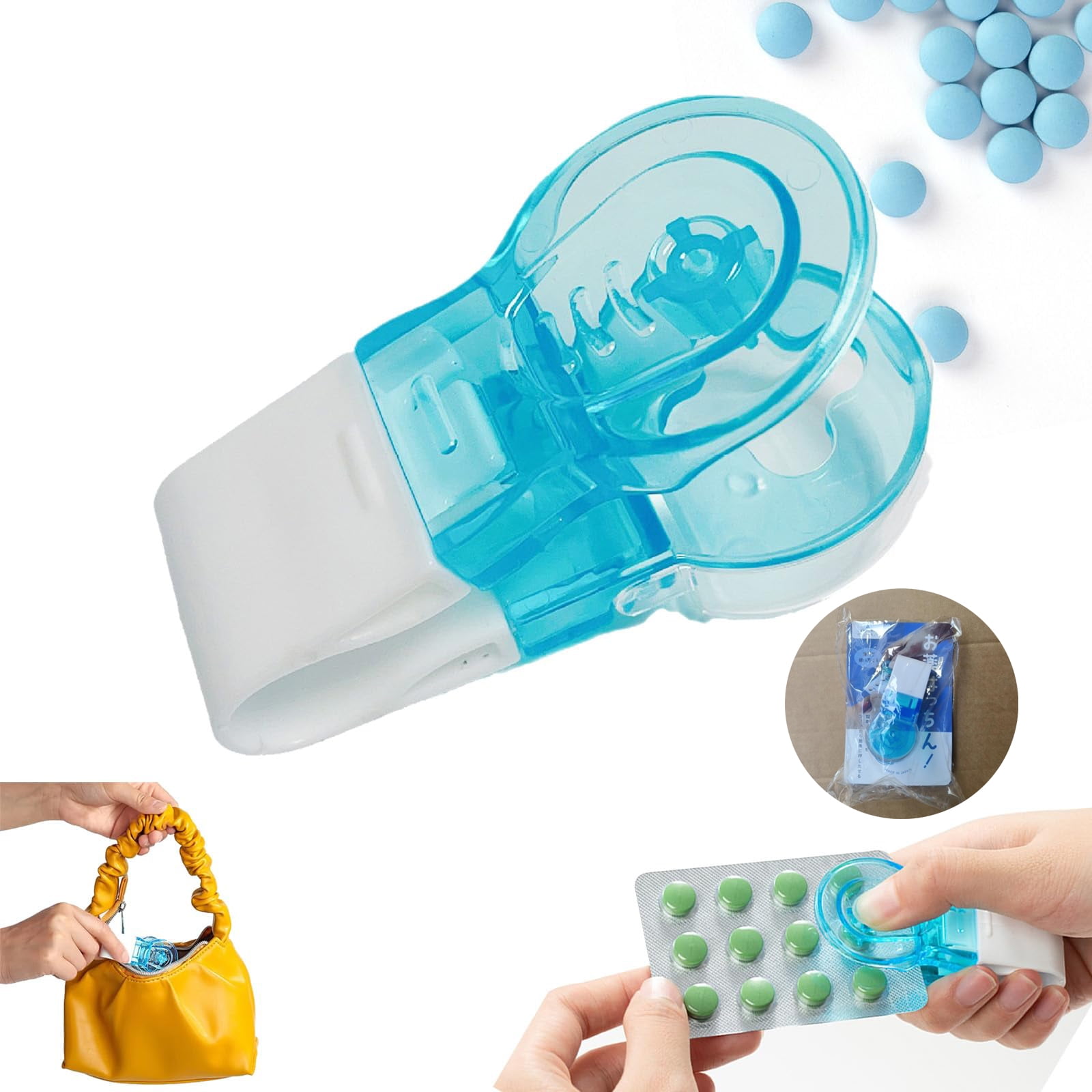 Portable Pill Taker, Portable Travel Pill Popper Tool, Pill Organizer ...