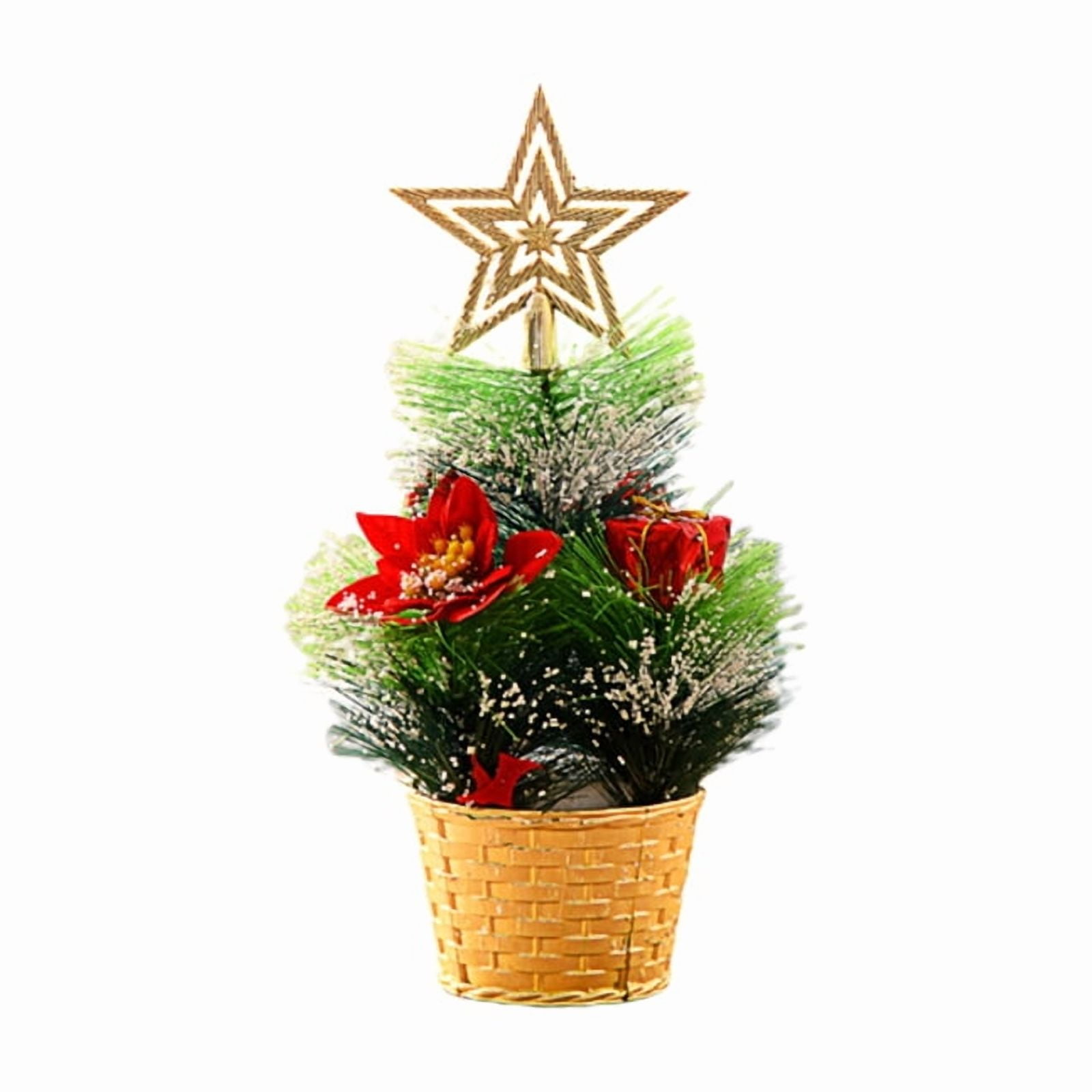 Portable Pine Needle Ornament Retro Style Christmas Desktop Table ...